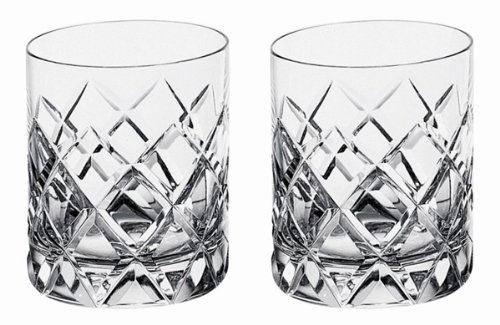 Orrefors Sofiero Double Old Fashioned Glass, Set of 2, 2 Count (Pack of 1), Clear