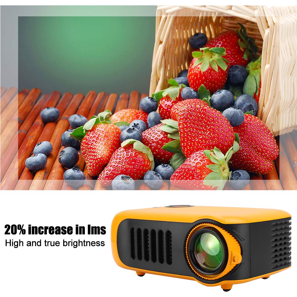 Mini Handheld Projector,Mini Portable Projector Household Projector (Orange Black)