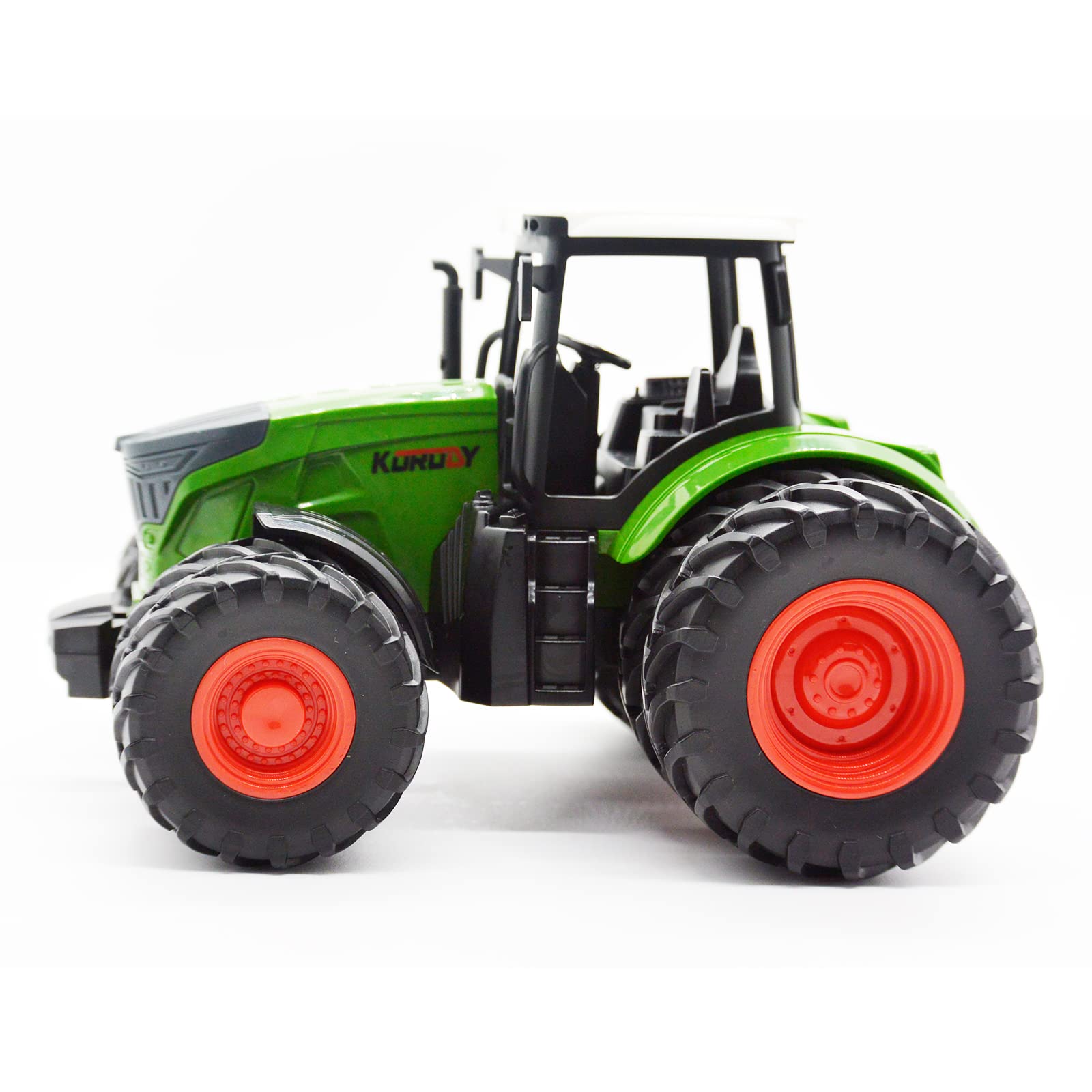 PERKPUTOE RC Tractor Toys, Remote Control Tractor with Trailer Front Gripper Cows Sheep Tractor Toys Set,RC Tractor Trailer Set Gift Toy with Light for Kids Age3+ Christmas Birthday Gift