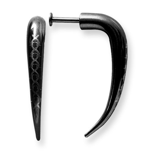 Leslies Fine Jewelry Plated SGSS Labret w Talon w Laser Etched Designs 14G (1.6mm) 5/16 (8mm