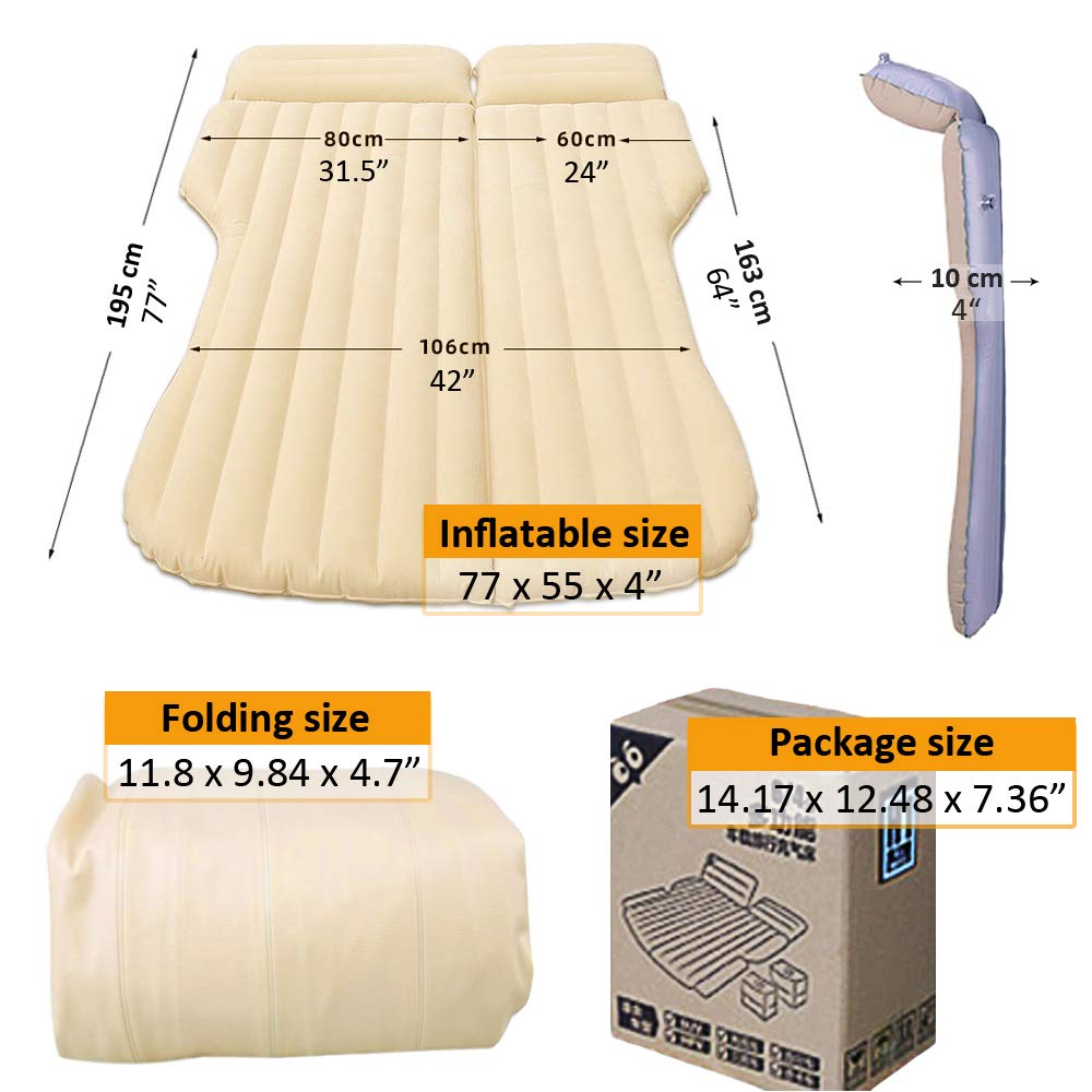 LUOOV Folding Inflatable Couch Sofa Camping Chair for Adults Waterproof Outdoor Air Sofa Support 660 lbs for Camping Travel Built-in electric air pump