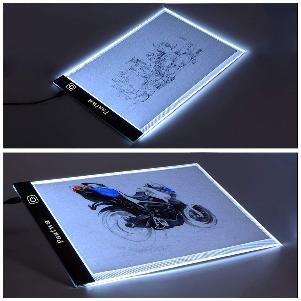 Light Box for Tracing A4 Led Artcraft Light Pad Tracer Dimmable Brightness Copy Drawing Board Tracing Table for Artists Designing Sketching Animation by PAATWA (A4S)