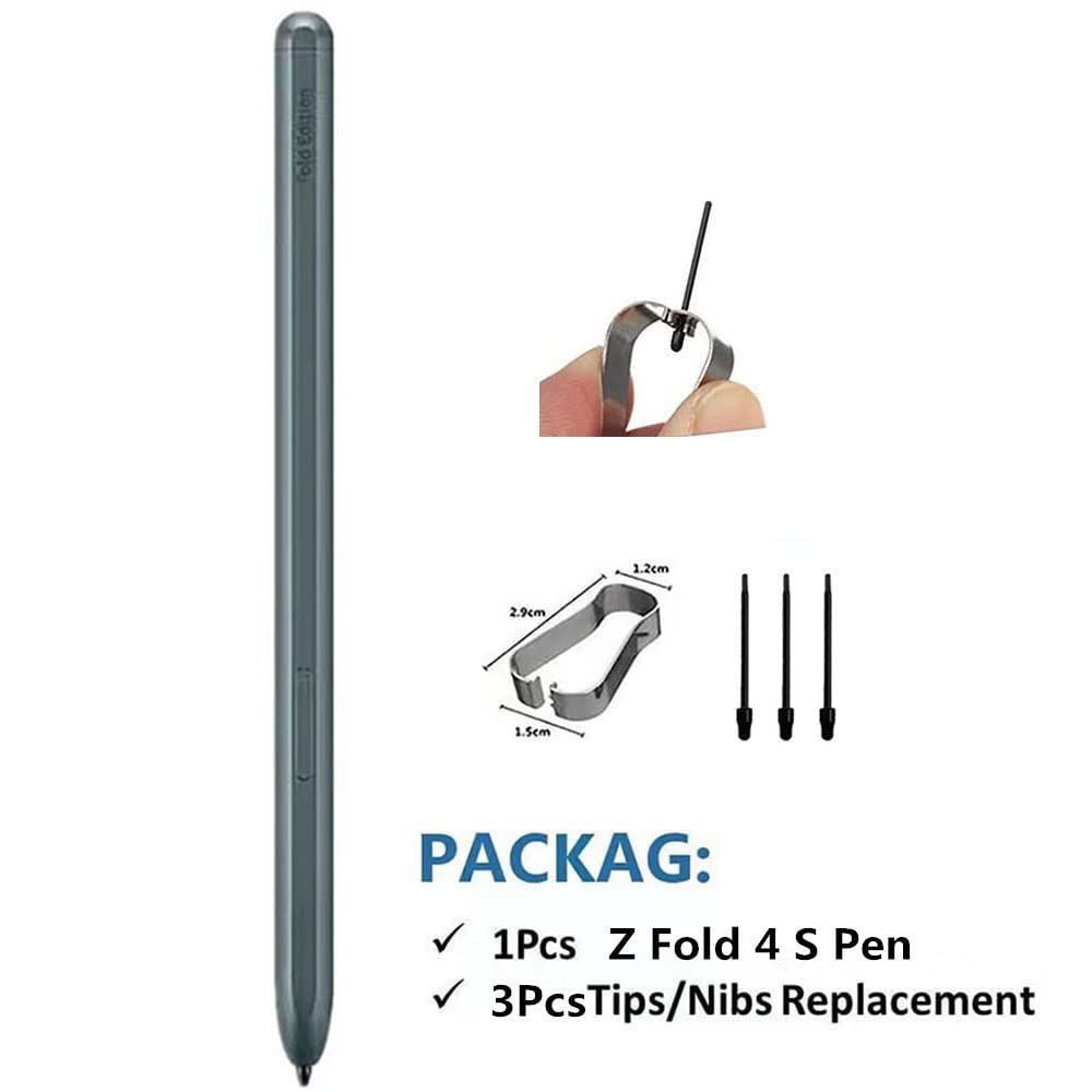 Z Fold 4 S Pen Fold Edition Stylus Pen Replacement Compatible for Samsung Galaxy Z Fold 4 and Z Fold 3 Phone Only +Tips/Nibs (Green)