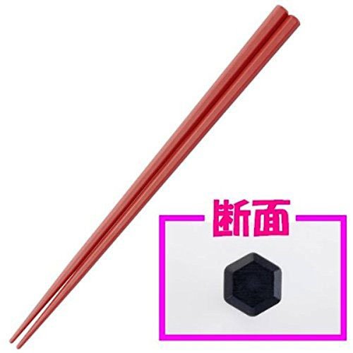 Reuse chopsticks made of SPS 23 cm hex (vermilion) 10 p pieces 3771184