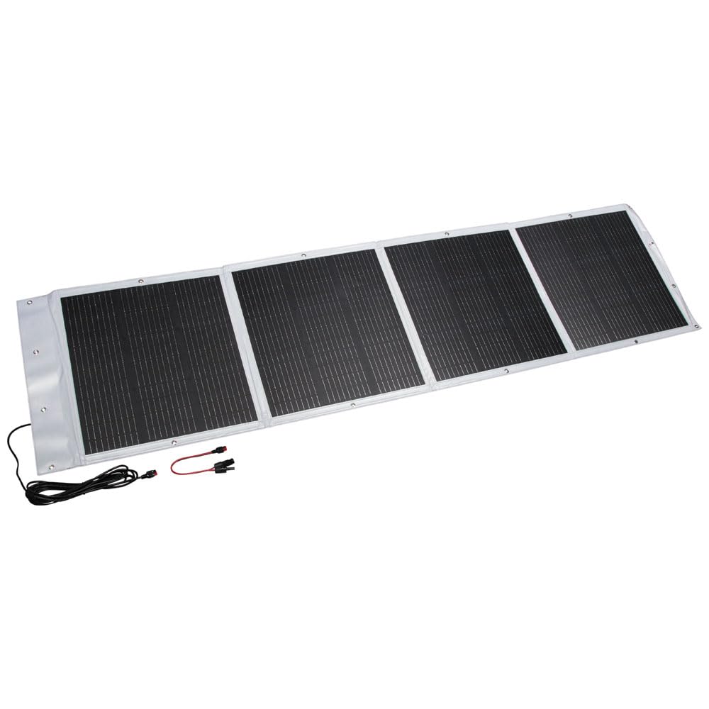 Klein Tools 29251 Portable 200W Solar Panel, Foldable Outdoor Solar Charger with USB-A Port for Power Stations, Batteries and Electronics