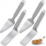 Serrated Spatula Cake Cake Tool Comfortable Handle Brownie Stainless Steel Slicer(2pcs)
