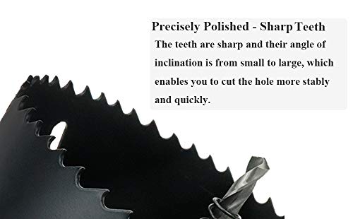 Rannb Hole Saw 4-inch Dia Hole Cutting Drill Bit for Drilling Holes in Wood, Plastic, Drywall, Thin Metal