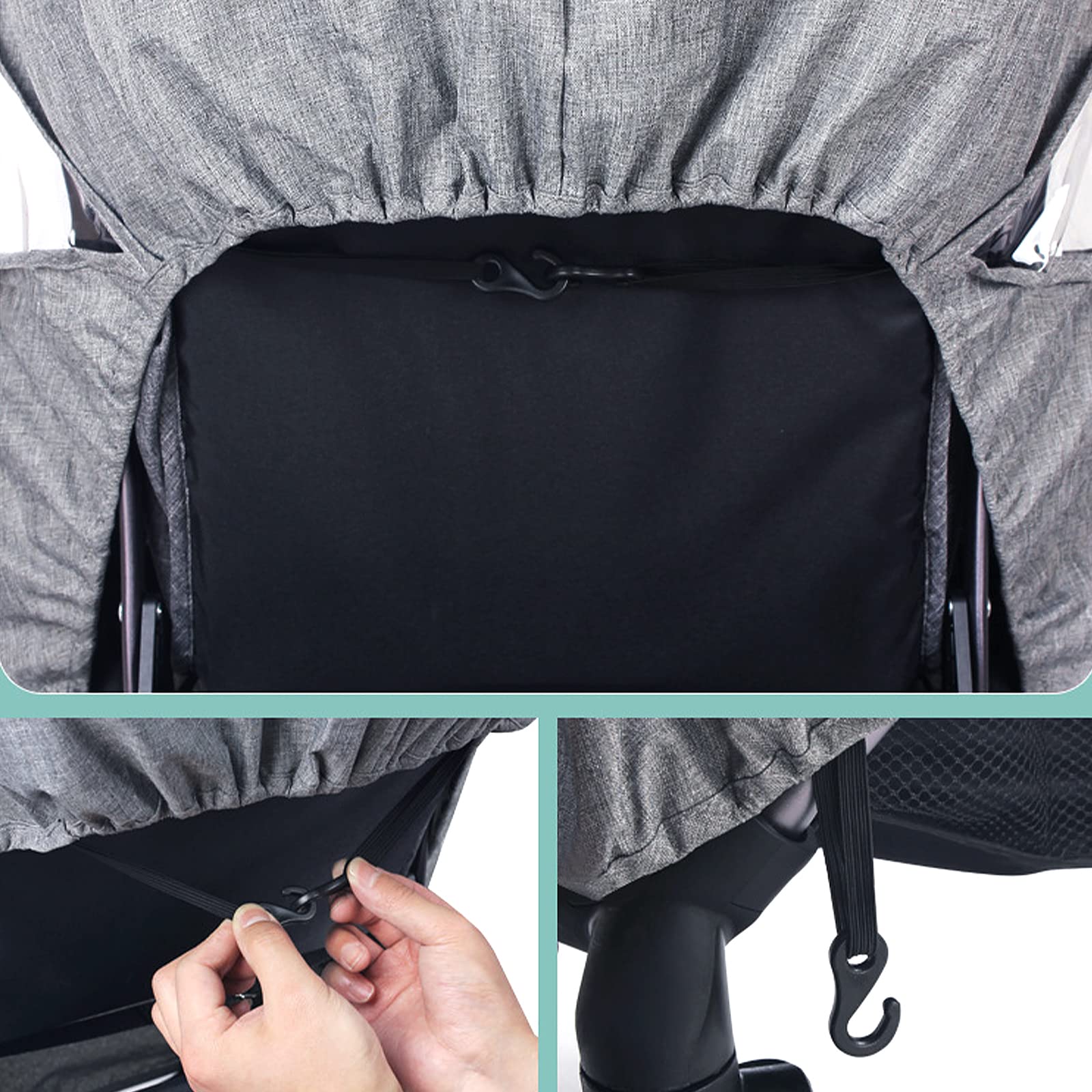 Universal Stroller Rain Cover Baby Stroller Rain Cover Pushchair Stroller Buggy Protector Weather Shield Baby Pram Raincoat Outdoor WindproofâStroller Cover