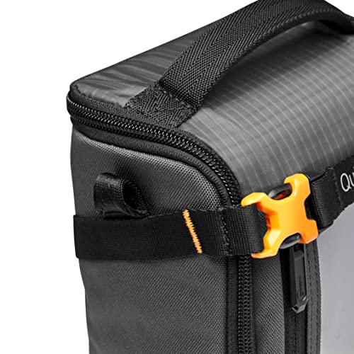 Lowepro GearUp Creator Box Medium II, Mirrorless and DSLR Camera Bag, Camera Case with QuickDoor Access, Made with Recycled Fabric, Orange Padded Interior Dividers, Grey