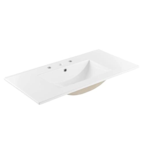 Modway EEI-4203-WHI Cayman 36" Bathroom Sink, White