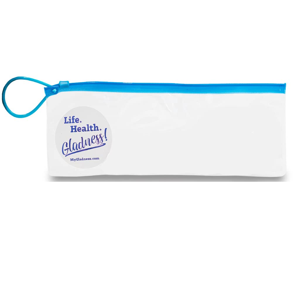 Toothpaste Toothbrush Travel Kit Bulk Bundle Includes Colgate Cavity Protection .85 Oz | Colgate Individually Cello-Wrapped Soft Toothbrush | 5 Floss Picks | TSA Approved Clear Zip Pouch By Gladness!