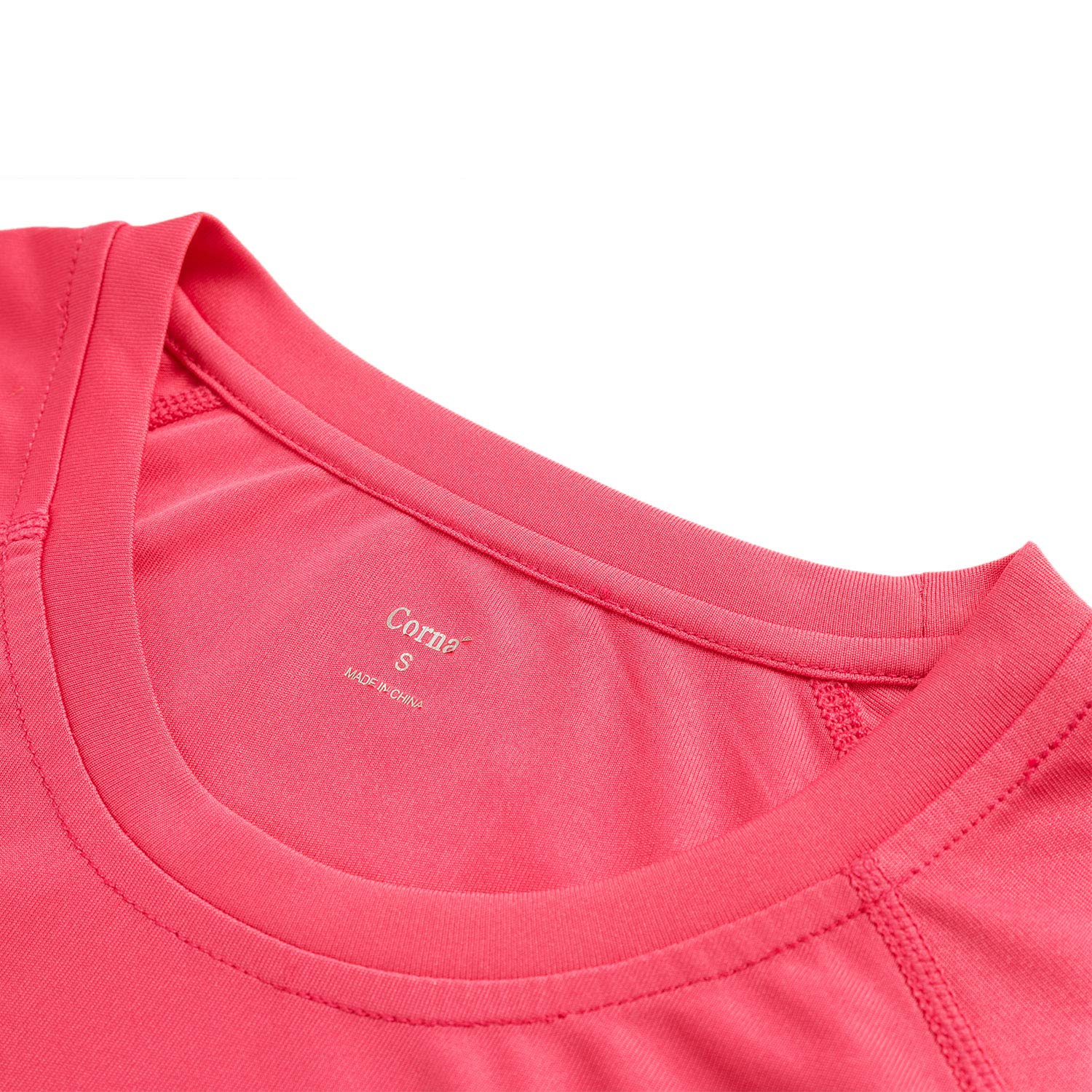 Long Sleeve Dry Fit Athletic Performance Raglan T Shirt for Women, Womens Plus Size Summer Tops Pink S
