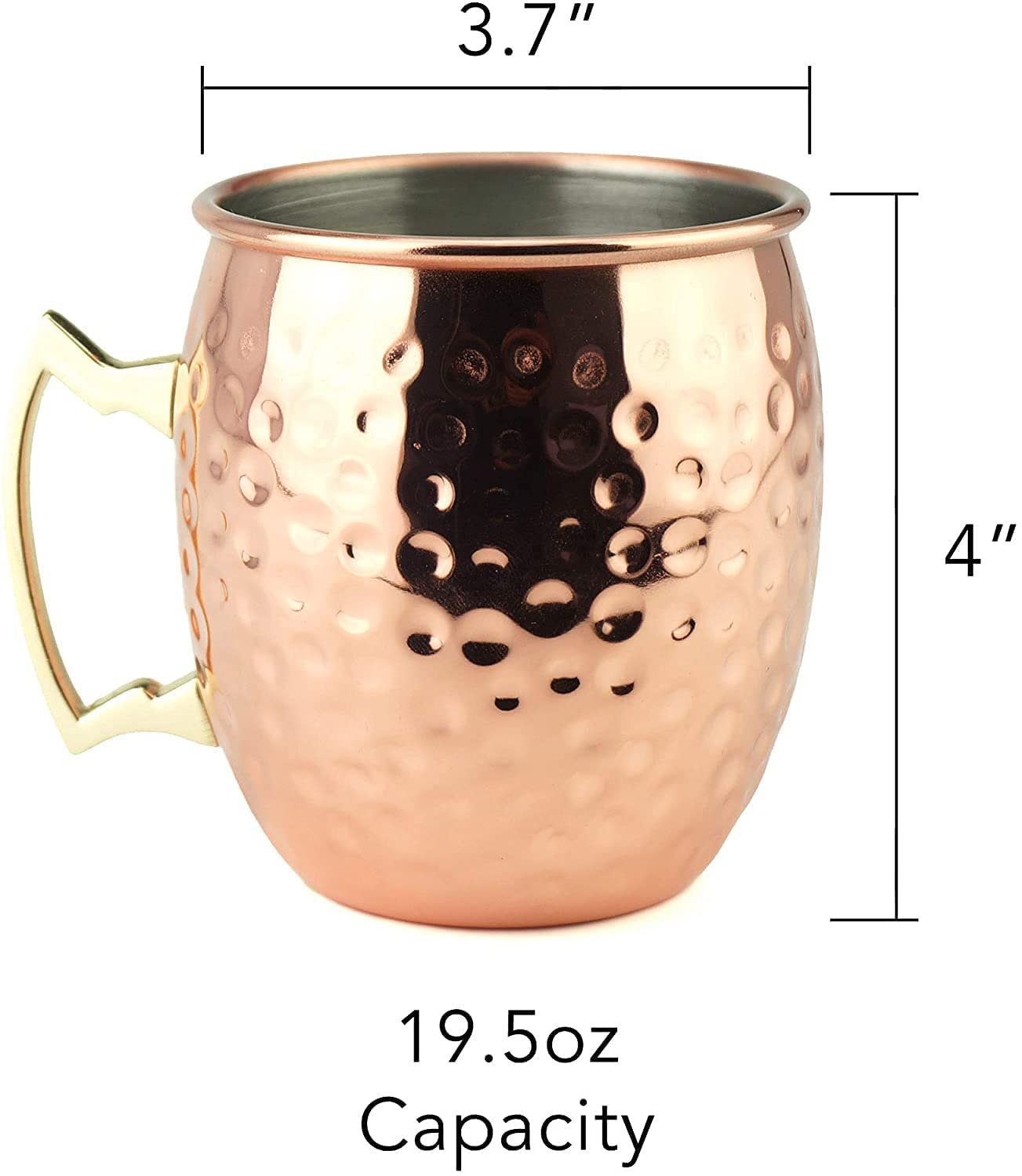 PG Bundle #1 - Moscow Mule Mugs (4pc) and Copper Stainless Steel Wine Glass (4pc)
