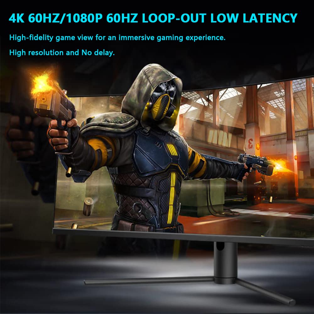 Splins 4K Audio Video Capture Card,External Capture Card,Stream and Record in 4K 60 with Ultra-Low Latency on PS5, PS4, Xbox,PC,DSLR,Camera for Live Streaming,Video Recording,Works with PC and Mac
