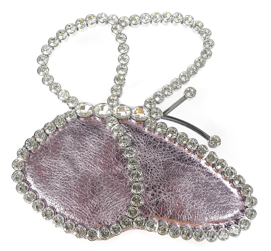 Rhinestone Evening Bag for Women Chic Butterfly Clutch Hobo Handbag Shiny Purse Sparkly Faux Diamond Top Handle Bag Mini Cute