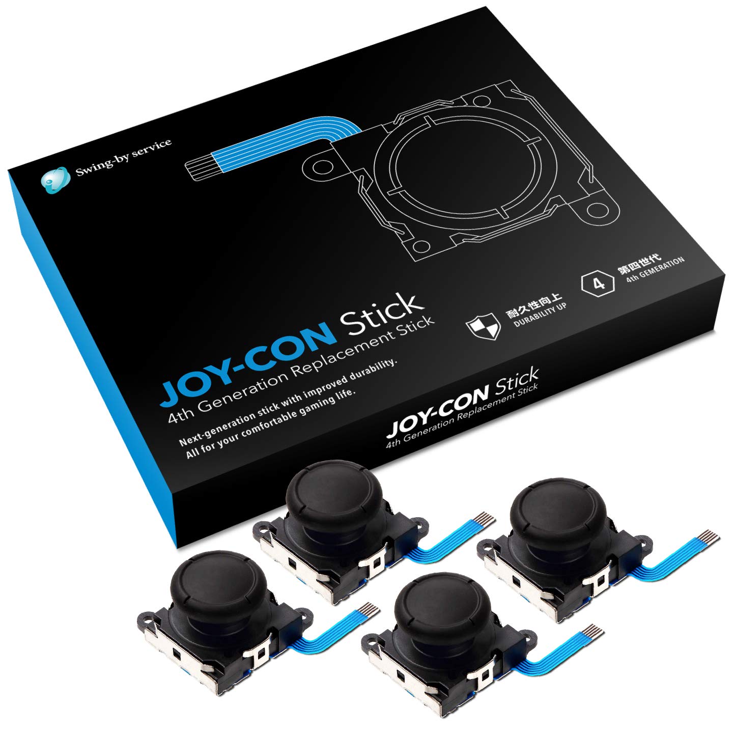 Swing-by service 4th generation analog stick JOY-CON Replacement Parts 4sticks