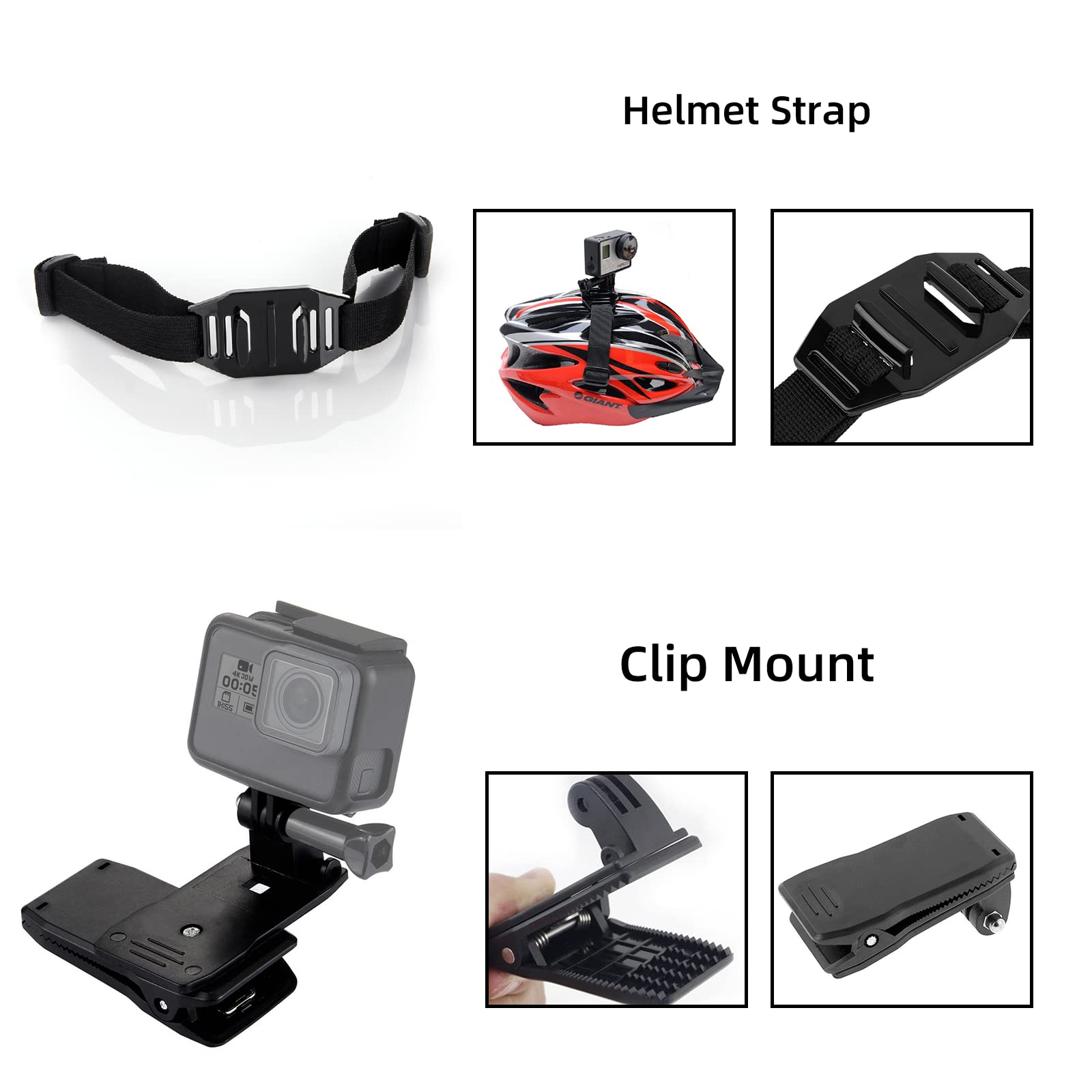 Kitway 65-in-1 Action Camera Accessories Kit for GoPro HERO10,9,8 Compatible with GoPro Max, Hero 7 6 5 4 3+ 3 2 1/EK7000/Wewdigi EV5000/DBpower N6/Crosstour (Accessories for Action camera)