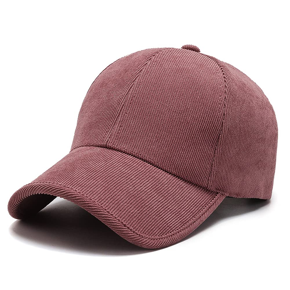 MILLUM Casual Corduroy Baseball Cap for Men Women Dad Hat 6 Panel Classic Adjustable Low Profile Cotton Caps (Pink)