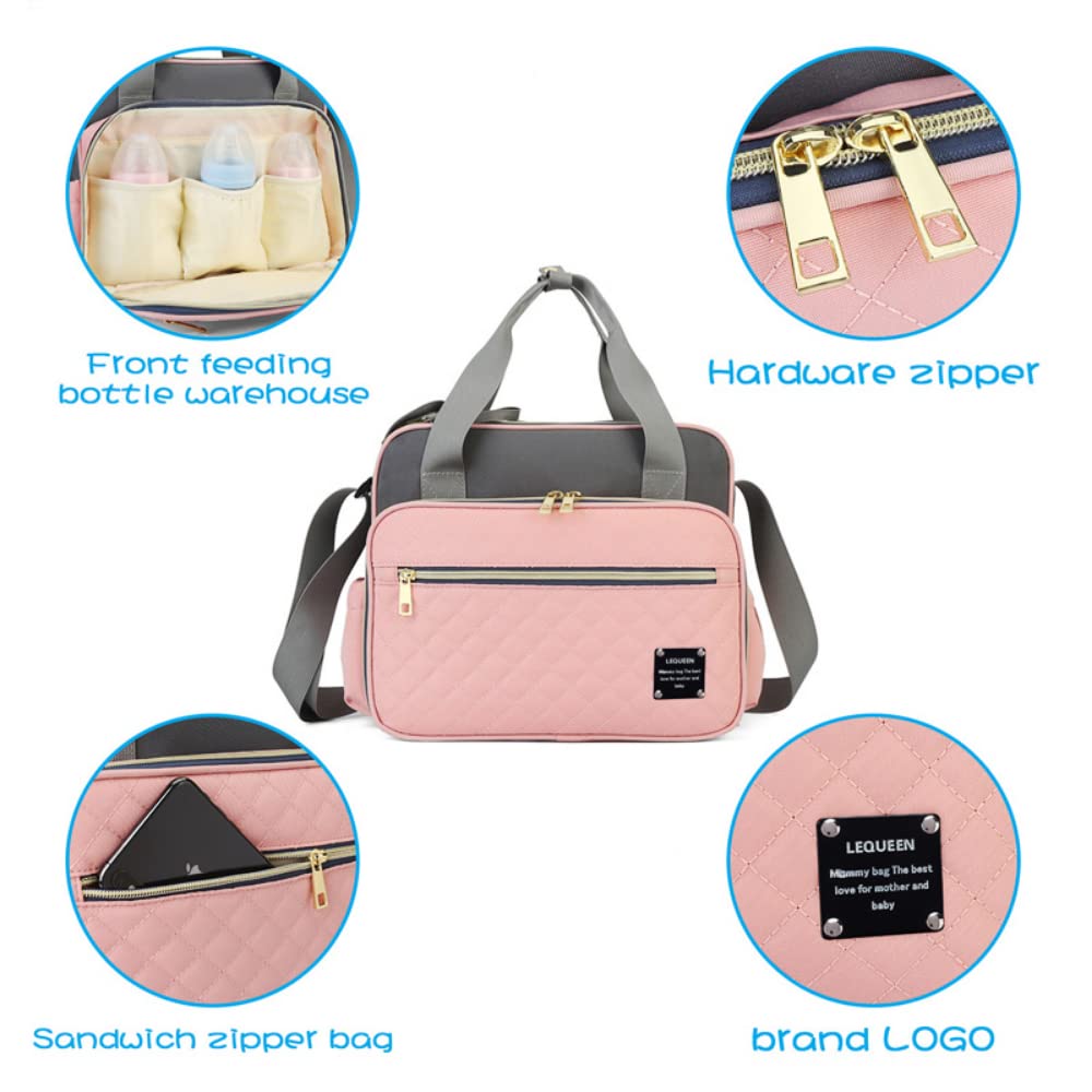 SPYLOH Diaper Bag Backpack Multifunction Travel Back Pack Maternity Baby Changing Bags Large Capacity (Blue)