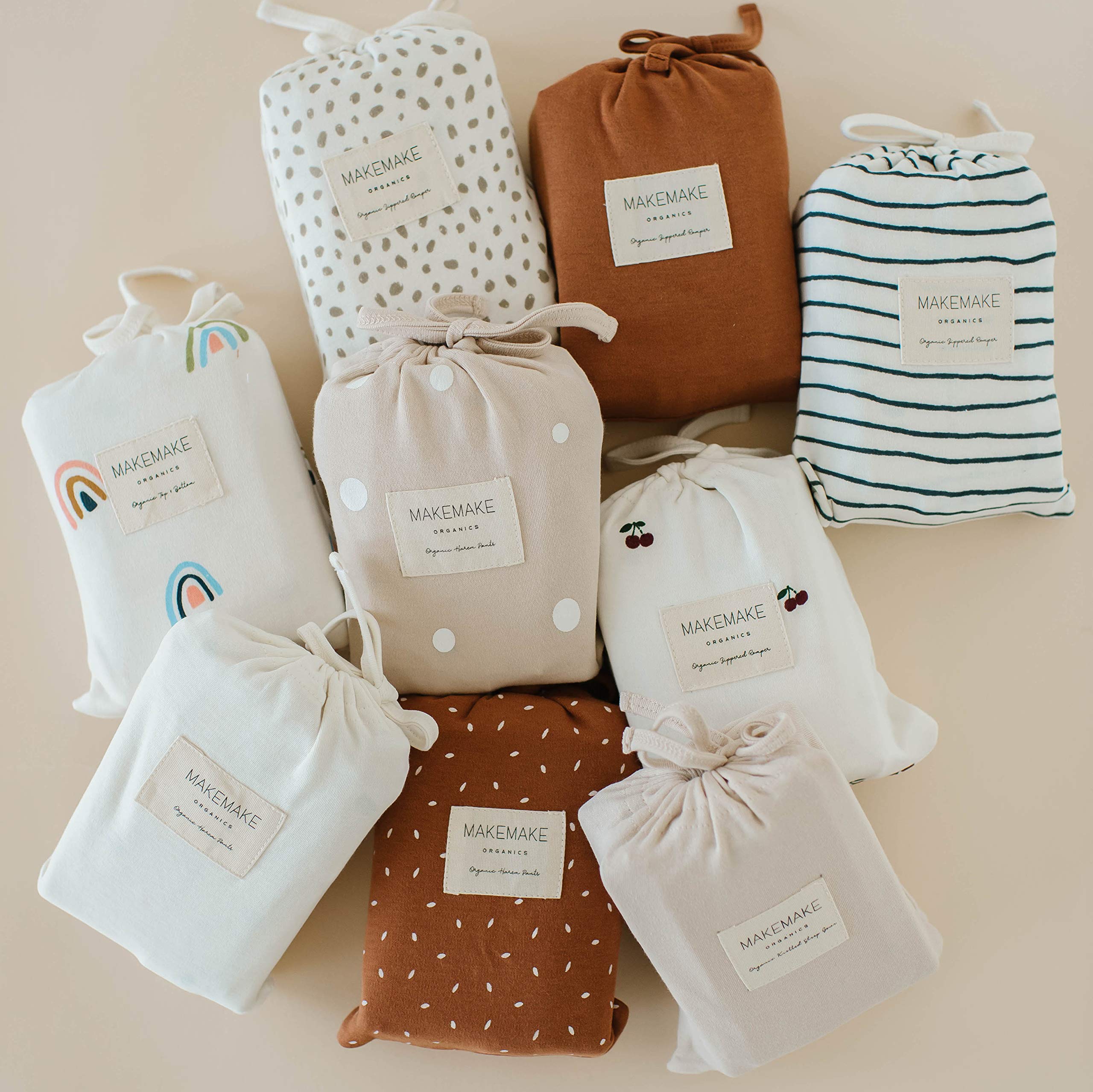 MakeMake Organics Organic Cotton Baby Layette Set Baby Shower Newborn Gift Set Blanket Infant, Rainbow