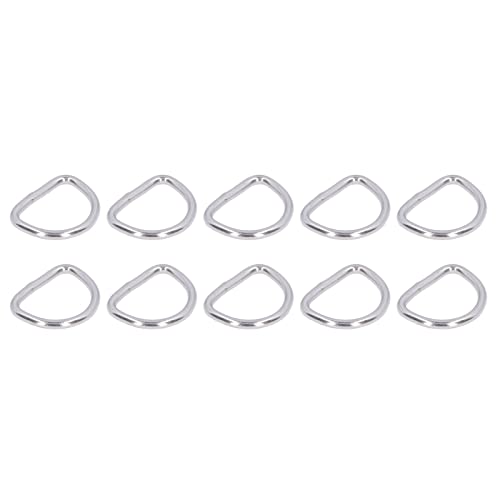 Stainless Steel Pad Eye D-ring Tie Down Anchor 10pcs Marine Grade D Ring Stainless Steel 316 Welded Seamless Boat Accessories 4x30x22mm