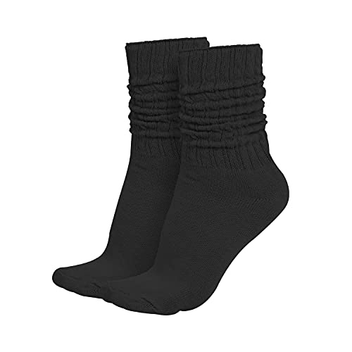 MDR Lightweight Cotton Slouch Sock For Women and Men 1 Pair Made in USA Size 9 to 11 (Royal Blue)