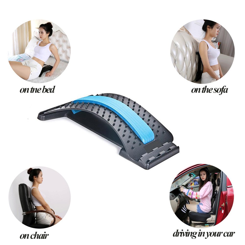 Layhou Back Stretcher Back Massager Stretcher Back Stretching Device Back Massager for Bed Lumbar Support Relaxation Spinal, Lower and Upper Muscle Pain Relief