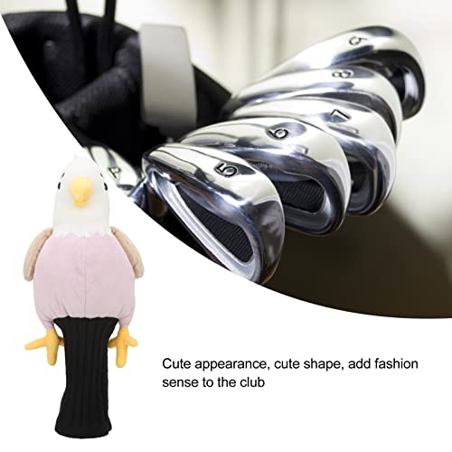 QSTNXB Golf Headcover, Soft Lining Animal Golf Club Head Covers, Cute Look Golf Driver Head Covers, Professional Protection Driver Cover, for Golf Course(Pink)