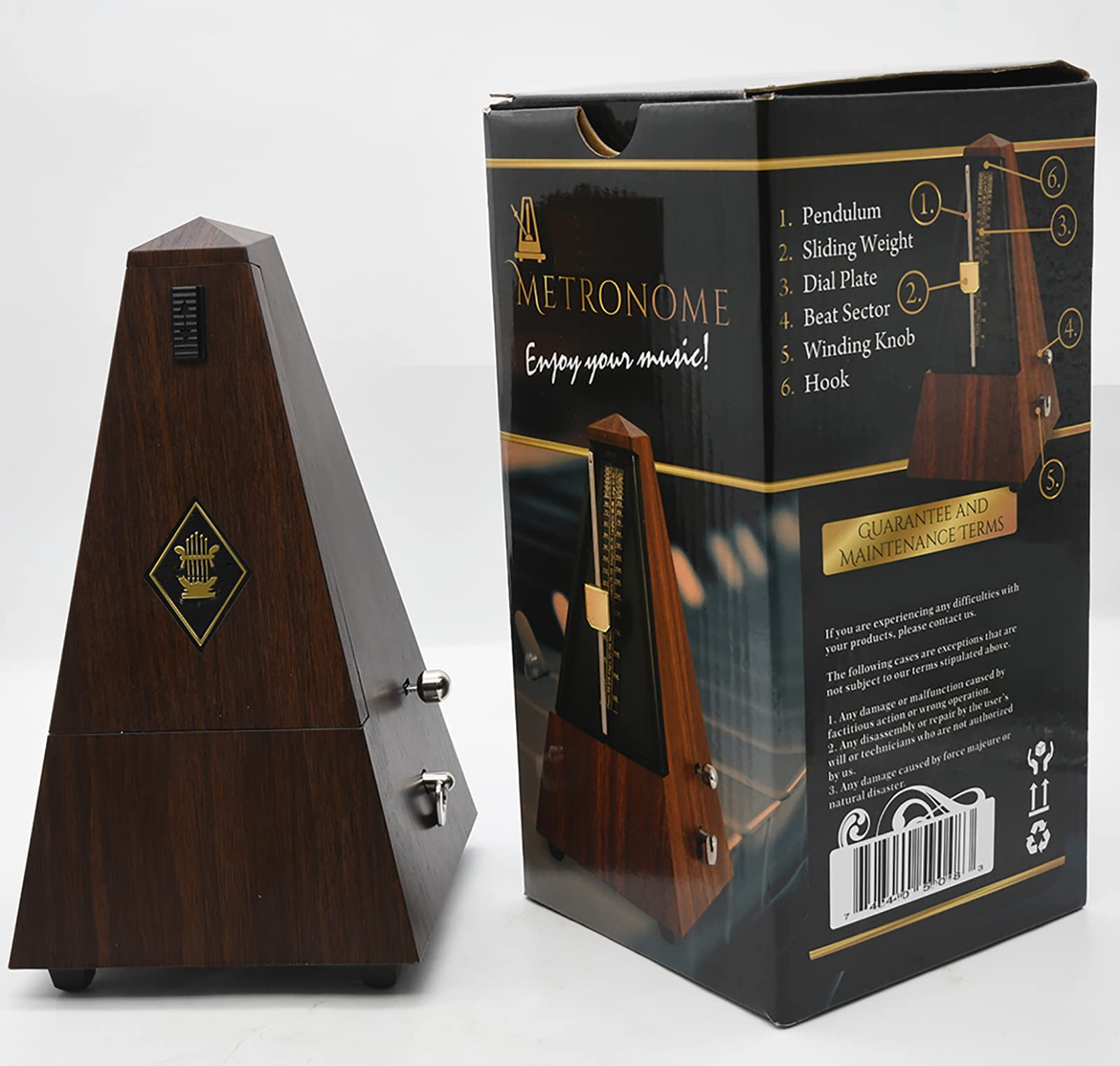 Mechanical Metronome for Piano, Mechanical Metronome for Guitar, Mechanical Metronome for Violin, Metronome DPM-1 for Piano/Guitar/Violin