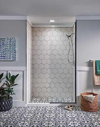Moen Engage Chrome Magnetix Six-Function 5.5-Inch Handheld Showerhead with Magnetic Docking System, High-Pressure Detachable Shower Head, 26112