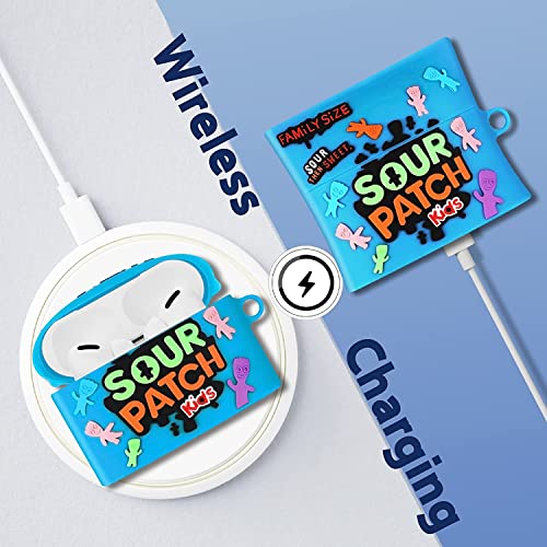 KLS Products Cute 3D Cartoon Funny Kawaii, Shockproof Protective Soft Silicone Case Skin Designed with Trendy Candy Keychain for Apple AirPods 1,2, 3 Pro Charging Case (Airpod 3, Yellow Candy)
