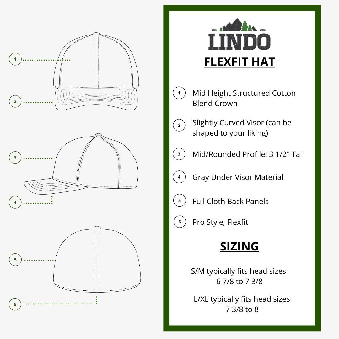 LINDO Flexfit Pro Style Hat - Mountain Sky (black-l/XL)