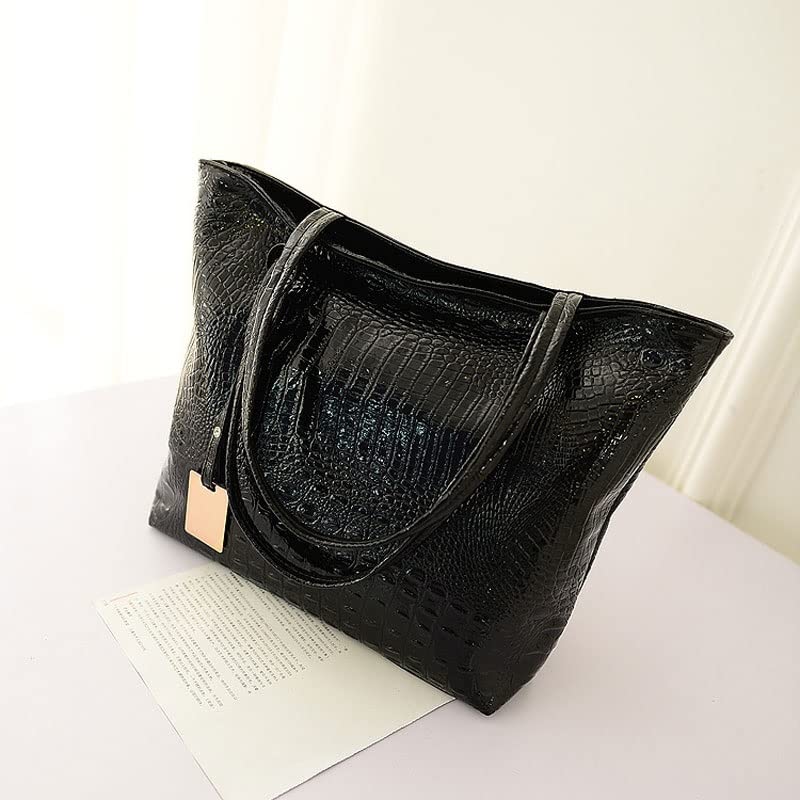 TFIIEXFL Large Capacity Zipper Tote Bag Women's Handbag Shoulder Shopping Bag Women's Casual