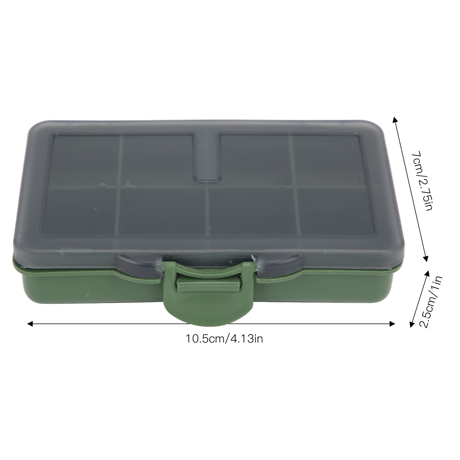Mini Storage Box for Fishing, Easy Carry Tackle Storage Box Convenient Use 4.1x2.8x1.0 in for Organizing Fishing Accessories(8 cells)