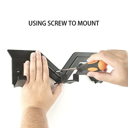 SINBEAUTIES VR Wall Mount Storage Stand Hook and Cleaning Pen for Quest 2 / Pro / 1, PSVR 2, Rift S, HP Reverb G2, HTC Vive, Vive Pro, Cosmos, Valve Index and Mixed Reality Headsets(Black,2-in-1)