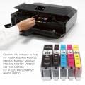 Multi Colors Ink Cartridge Printer Cartridge with Ink Printing Photos, Test Papers, Documents for Office Use (BK BK C M Y 5 Colors)