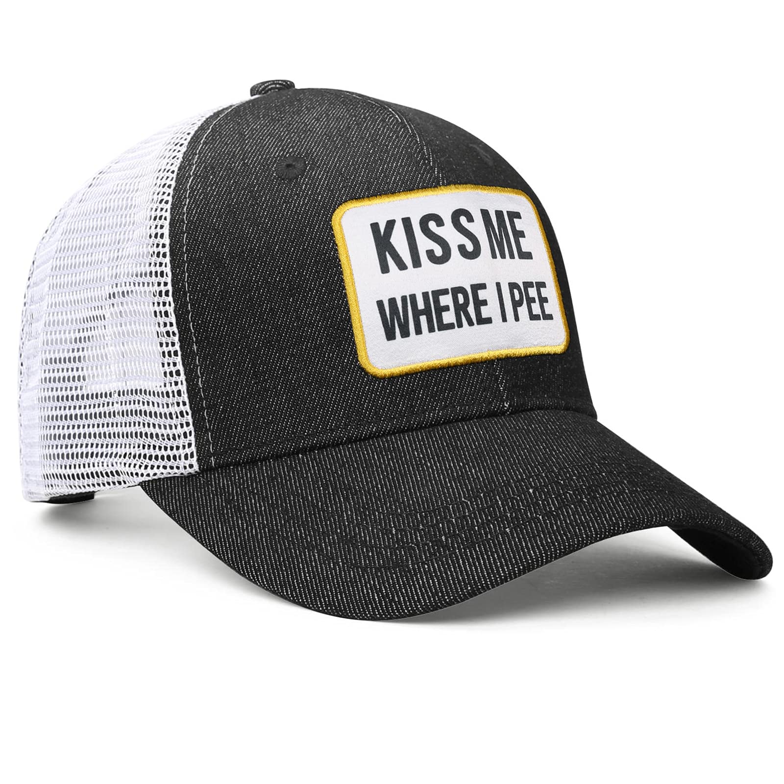Kiss Me Where I Pee Hat Snapback for Men Women Black Gay Pride Flat Bill Cap