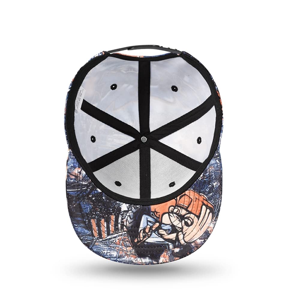 Quanhaigou Colorful Graffiti Snapback Hats for Men Women, Abstract Printed Sun Baseball Cap Flat Bill Youth Hip Hop Caps