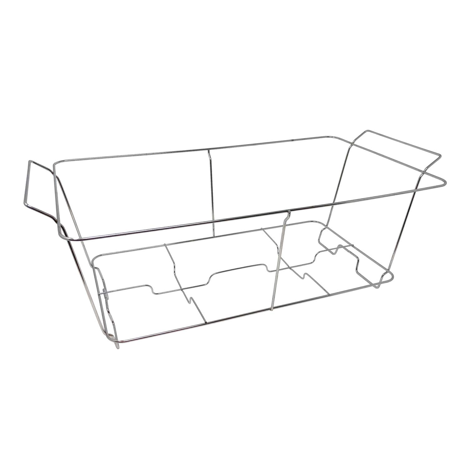 Party Essentials Deluxe Full Size Heavy Duty Chafing Rack, Wire Buffet Rack Stand, Serving Trays Frame Food Warmer, Chrome (Case of 12)