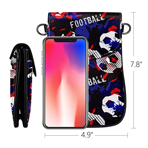 Small Crossbody Bag Football Cell Phone Purse Wallet