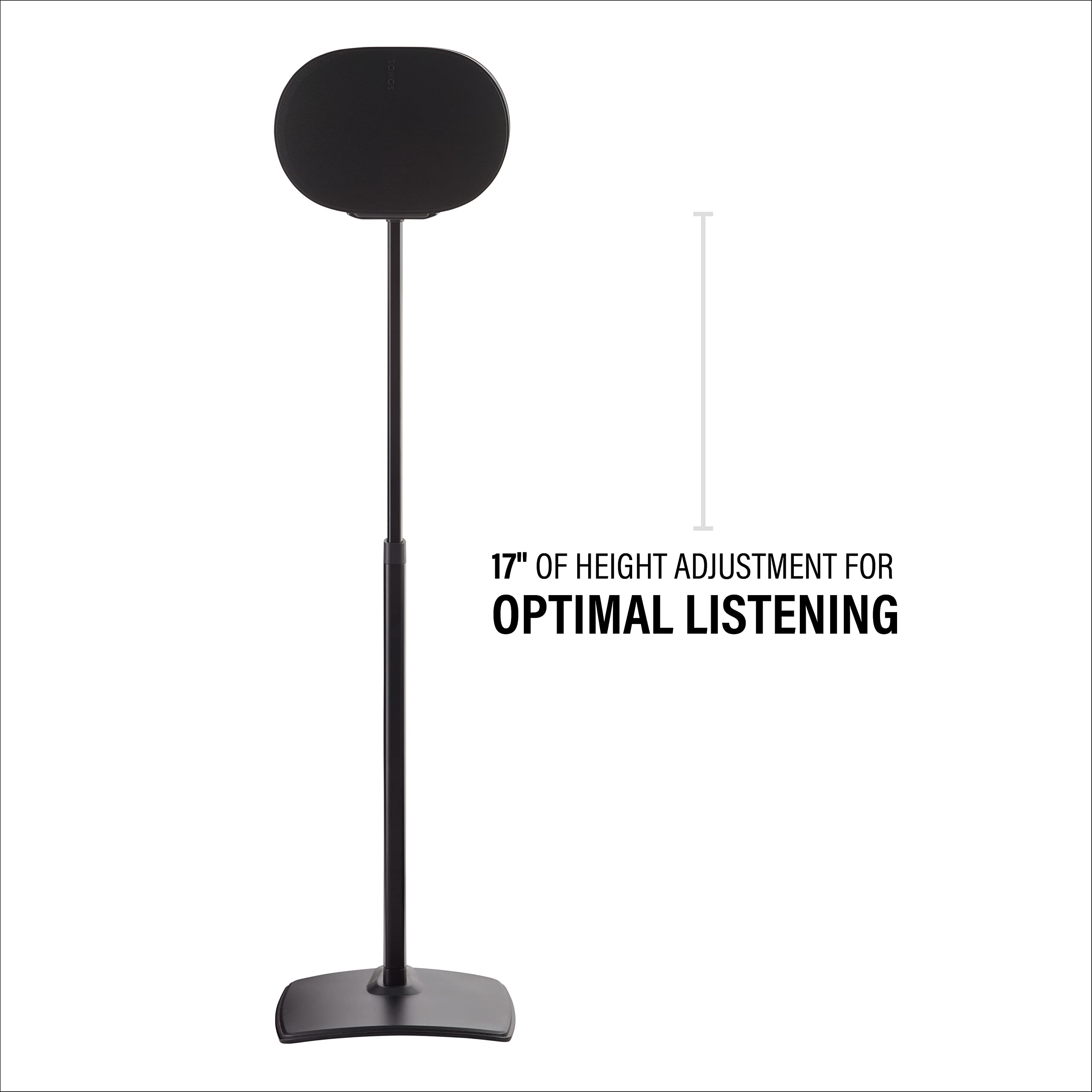 Sanus Height Adjustable Speaker Stands for Sonos Era 300™ (Pair)… (Black)