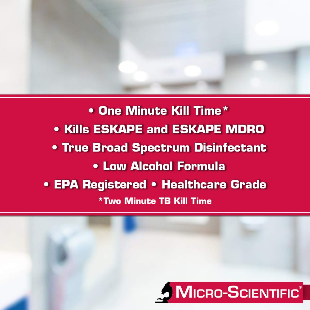 Micro-Scientific M60038 Disinfectant Cleaner Wipe, XL, 9" Width, 12" Length, Pack of 65