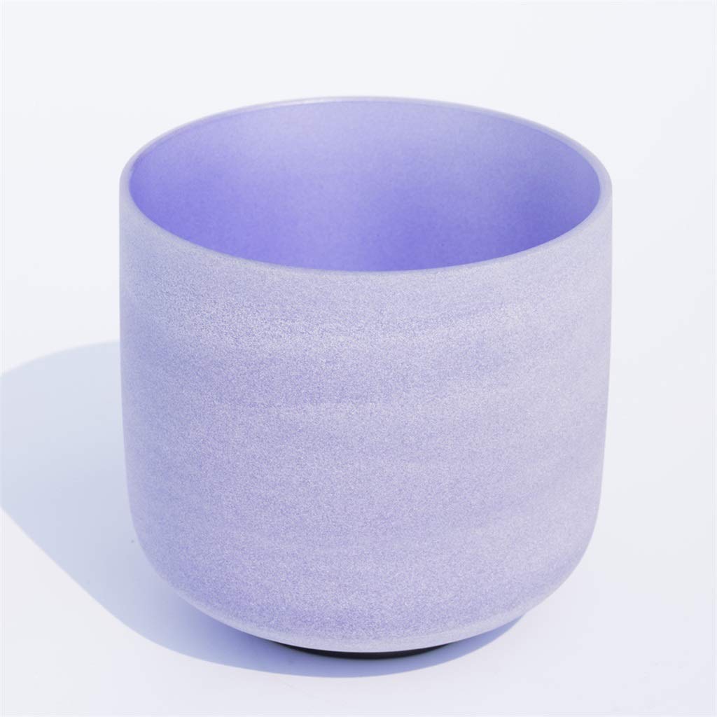 SXNBH 7 Inch B Crown 440hz 432hz Color Inside Purple Quartz Crystal Singing Bowl (Color : 7B432)