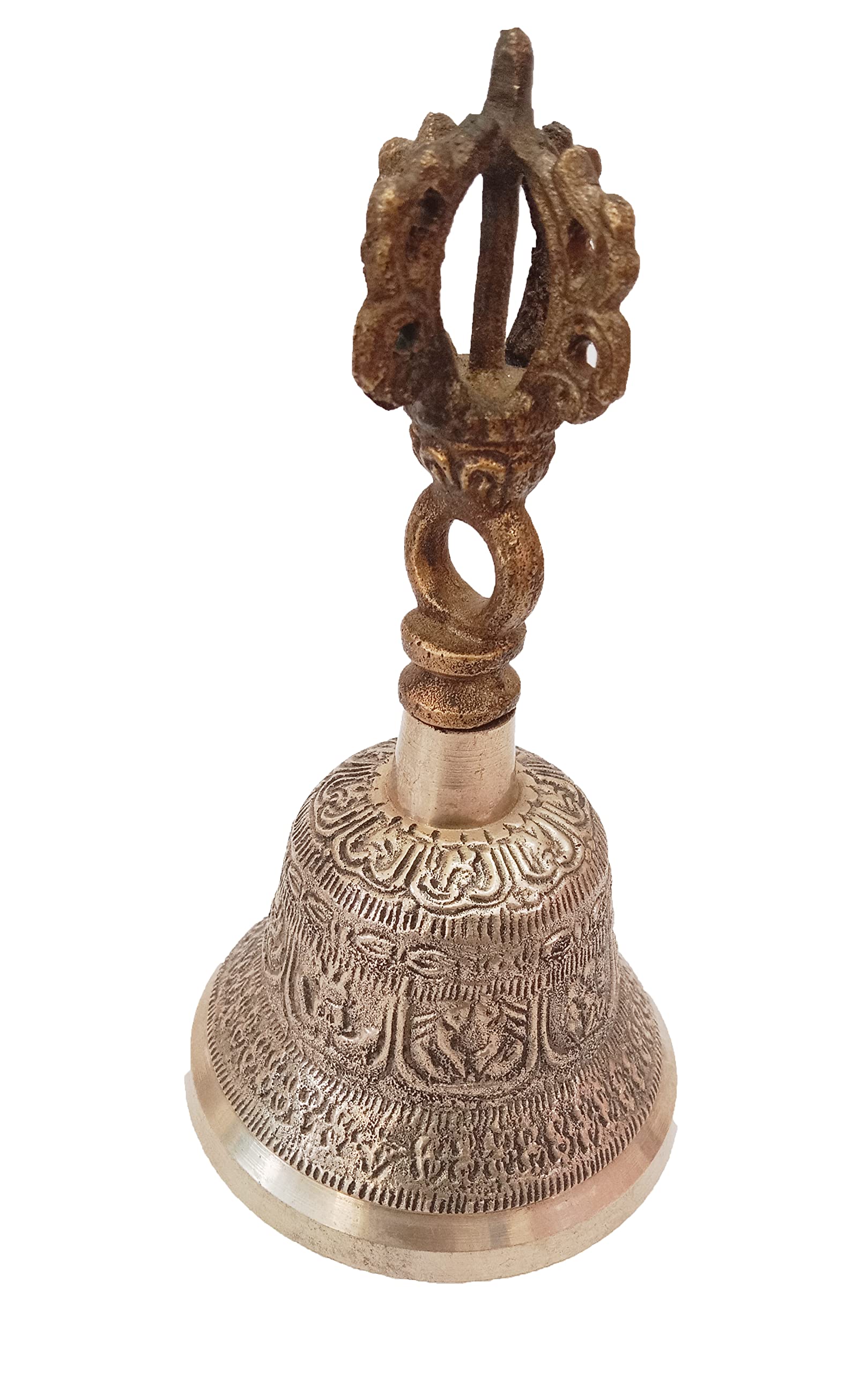 PARIJAT HANDICRAFT Tibetan Buddhist Meditation Bell Made from traditional Tibetan formula of 7 metals (4.5 - inch)