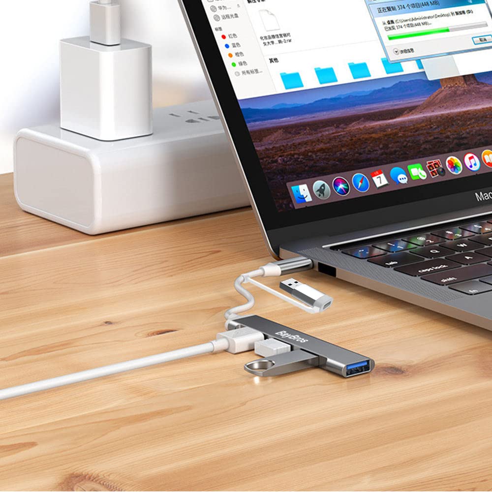 USB C hub Combo with Female USB C and Male USB A Adapter, 3.0 USB C Hub, 5 Gbit Hub