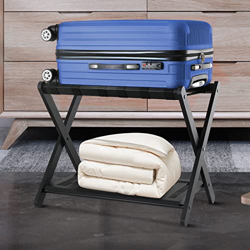 YLZENOBIA Luggage Rack, Folding Luggage Rack for Guest Room, Bedroom, Hotel, with Shoe Shelf…