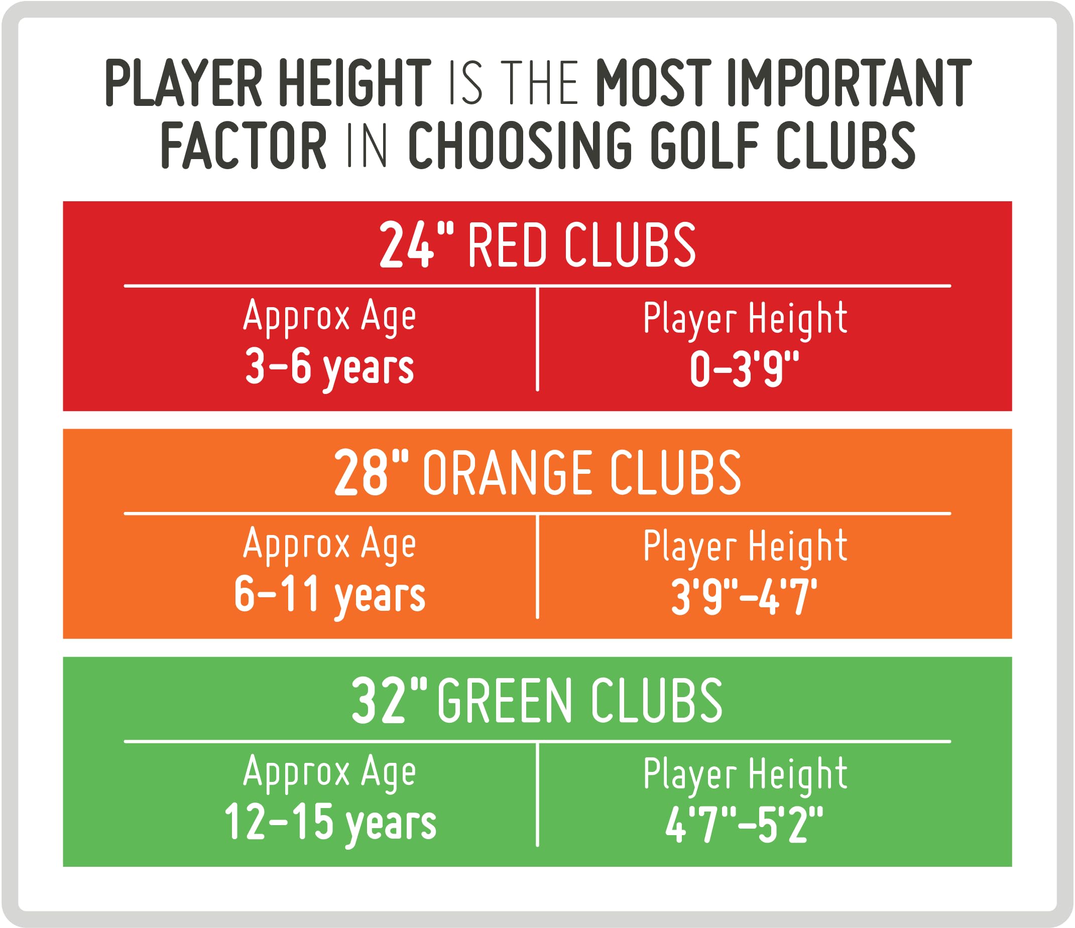 PGA TOUR Tee-Up 3-Piece Set, Medium, Orange, Right Handed, Use for Indoor and Outdoor Practice, Junior Golf Training Set, Training Clubs