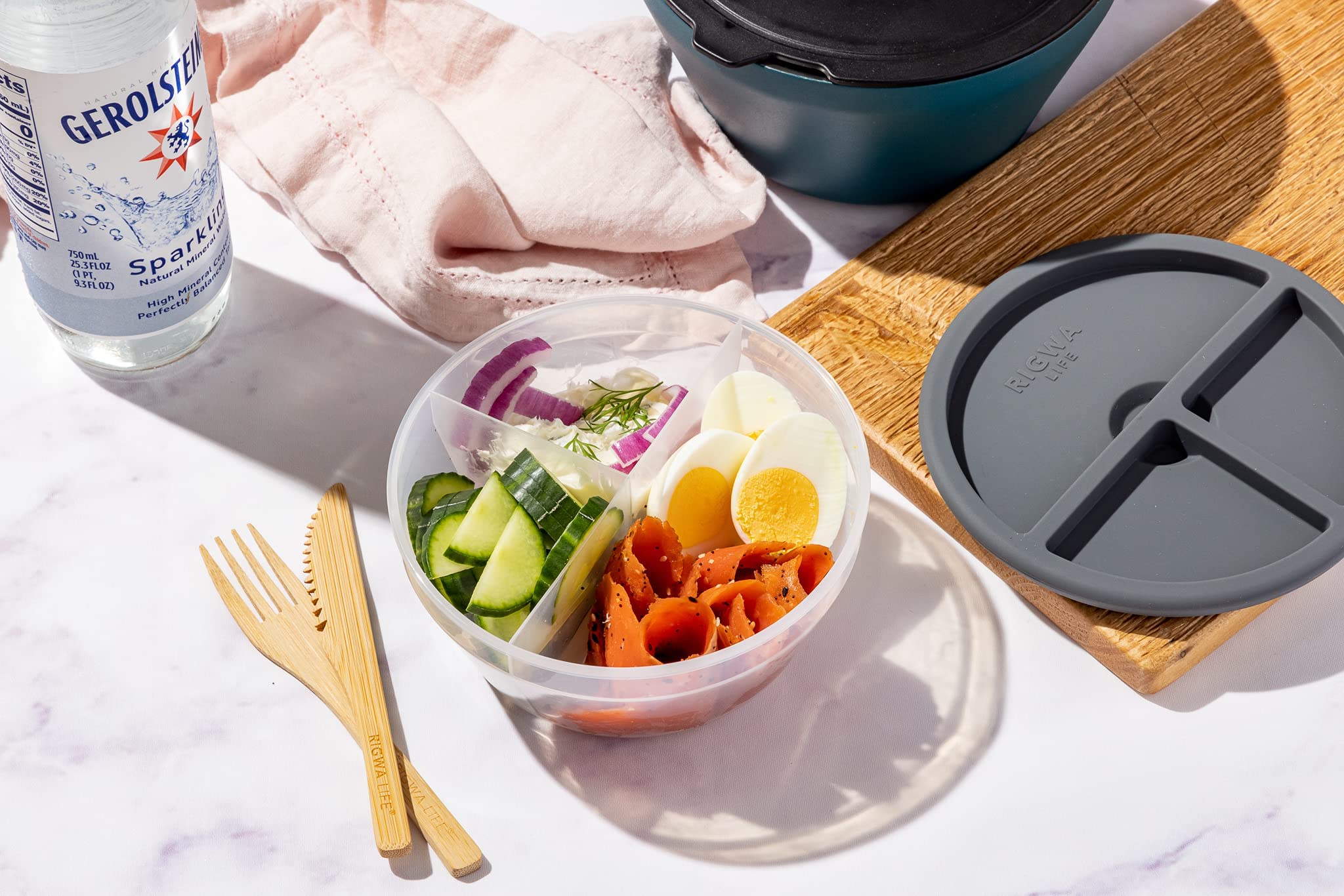 RIGWA LIFE | Custom Bamboo Cutlery | Reusable & Eco-Friendly Travel Utensils | Wooden Utensils for eating | Includes reusable Chopsticks, Spoon, Fork, Knife and Canvas Bag |