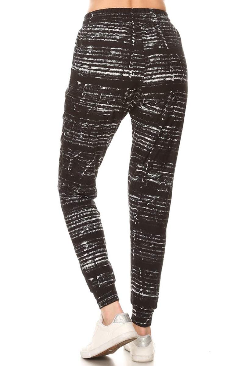 Leggings Depot Women's Relaxed fit Jogger Pants - Track Cuff Sweatpants with Pockets-S708, 1X, True Ebony