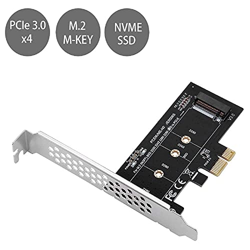shyness 2 Pcs M.2 SSD M-Key NVME PCIe 3.0 X1 Card Adapter with Low and Full - Supports M.2 PCIe 2230, 2242, 2260, 2280
